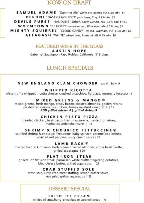 Chef's Specials - Bocca Fairhaven